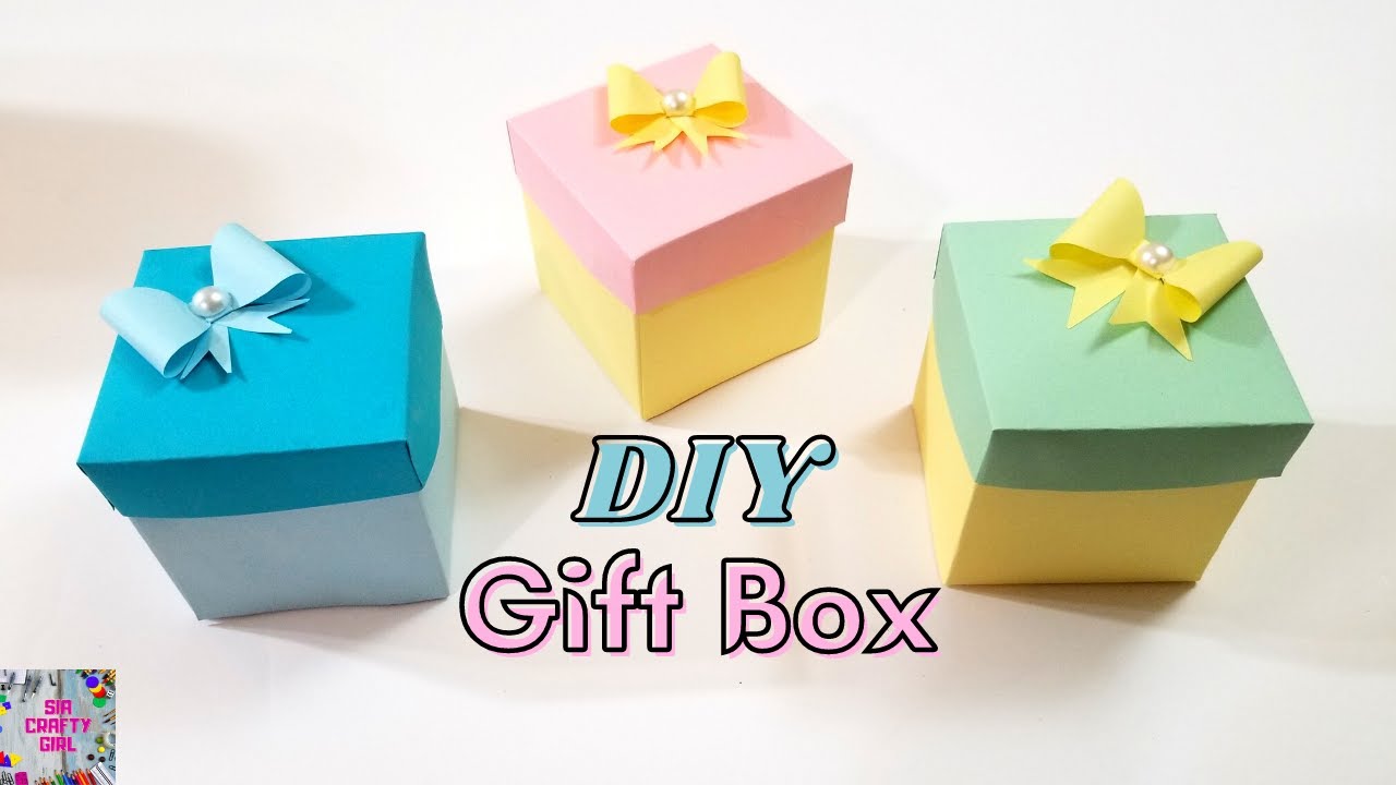 DIY Easy Gift Box /How To Make Paper Gift Box With Lid /Paper Gift Box ...