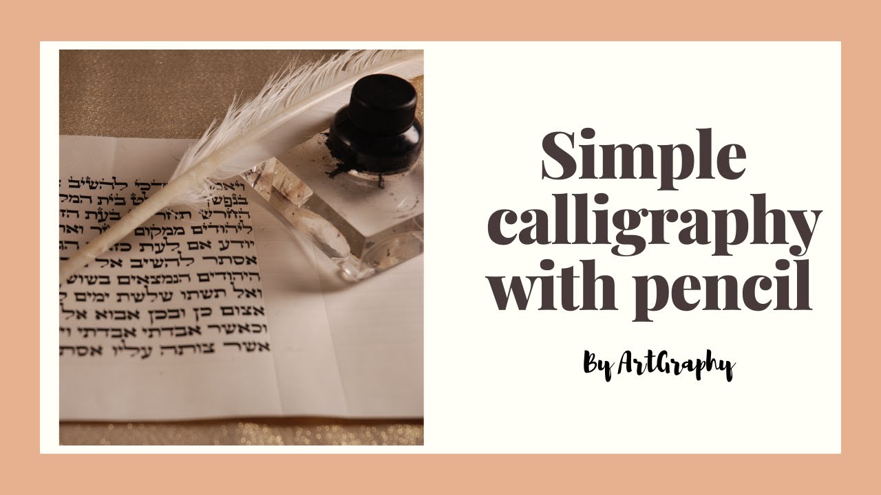 Simple Calligraphy with Lead Pencil (ArtGraphy) - YouTube