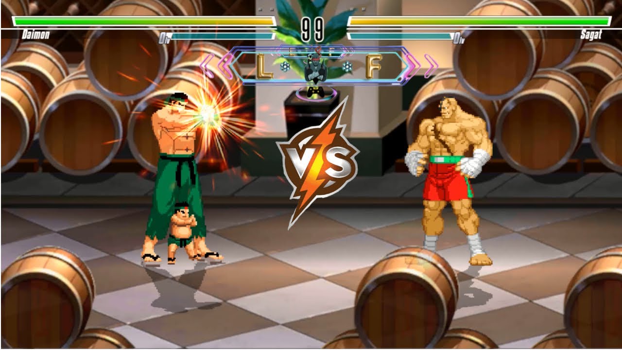 Daimon 🆚 Sagat , high level of fighting L- F mugen 1v1 - YouTube