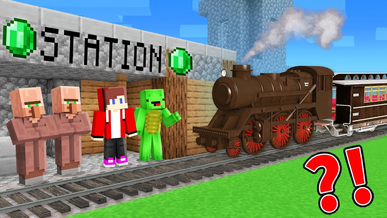 Mikey and JJ Survive Inside a TRAIN in Minecraft (Maizen) - YouTube