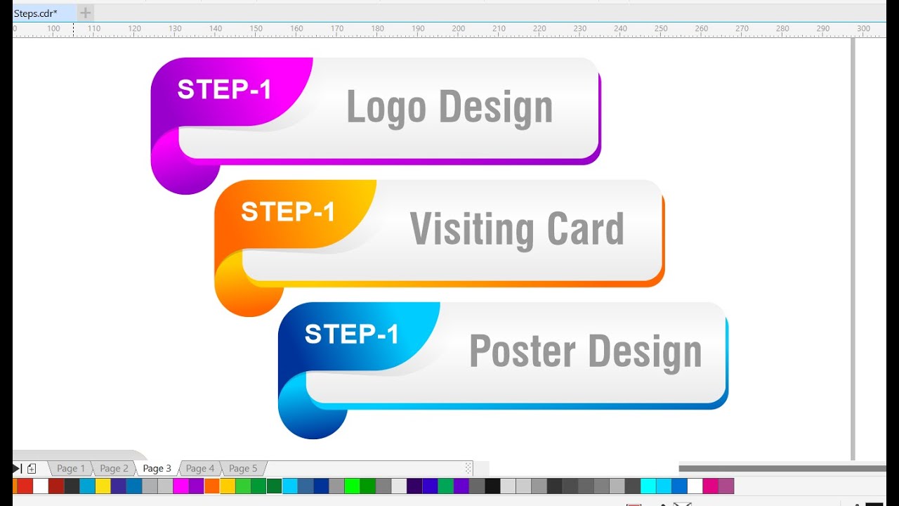 Rectangle Shapes Design, Steps Shapes Design, Infographics Design - YouTube