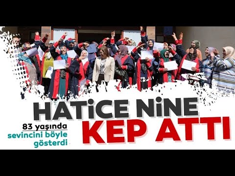 Hatice nine 83 yaşında okumayazma oğrendi kep attı