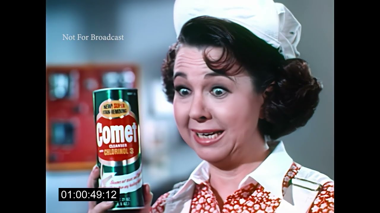 Comet Commercial (1969) Starring Jane Withers as Josephine the Plumber ...