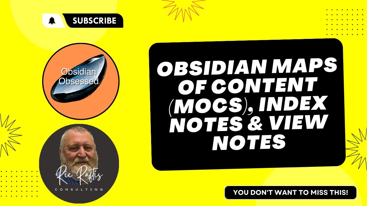 Obsidian Maps of Content (MOCs), Index Notes & View Notes - YouTube
