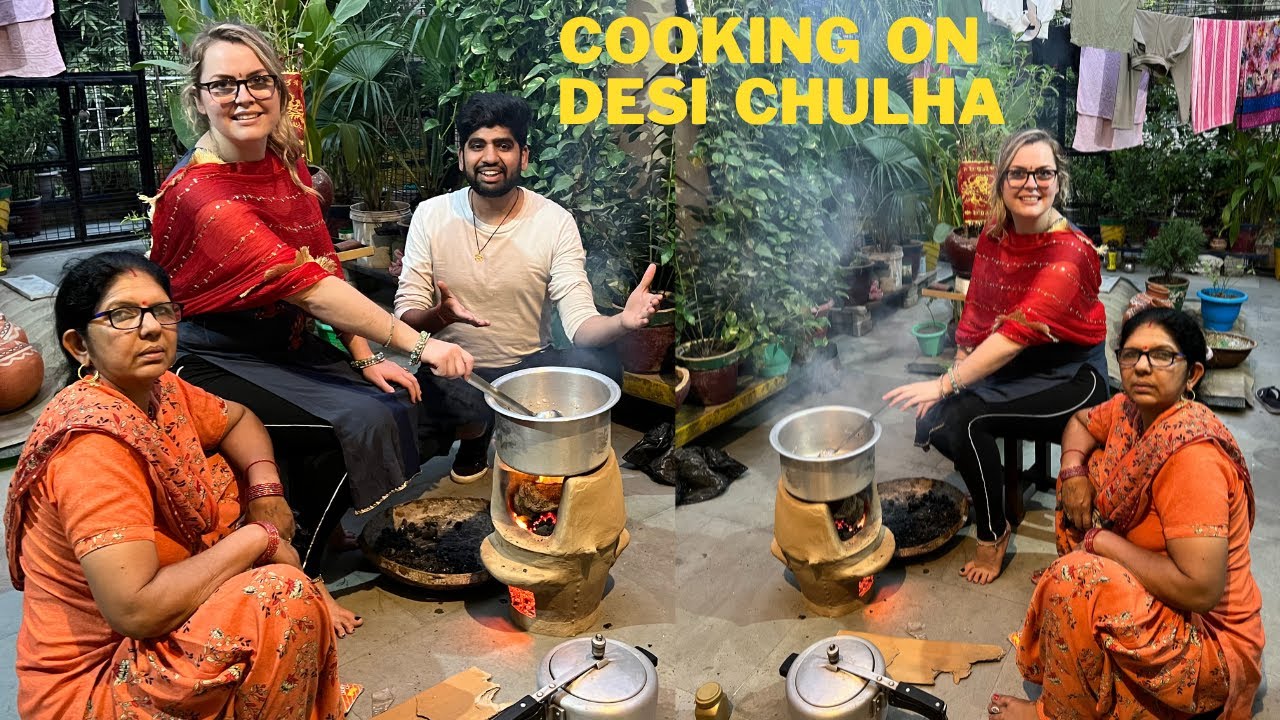 FIRST TIME COOKING ON DESI CHULHA IN INDIA WITH SAASU MAA | RAJMA ...