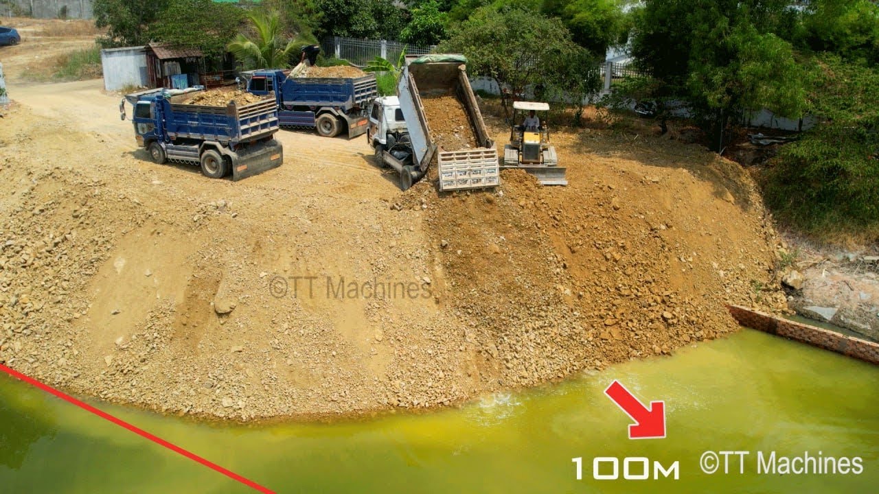EP2 Update !! Wonderful Project Build New Foundation Road Over water In ...