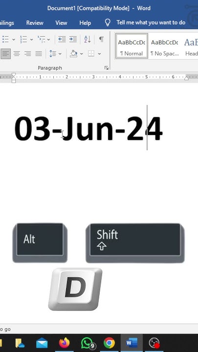 How to insert Date 📆 & Time 🕑 in MS Word by Shortcut Keys #theexperts #wordshortcutkeys #msword ...