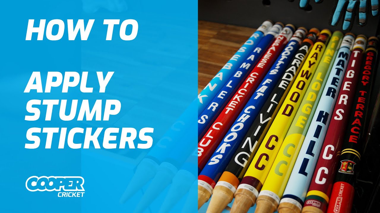How To Apply Stump Stickers | Cooper Cricket - YouTube