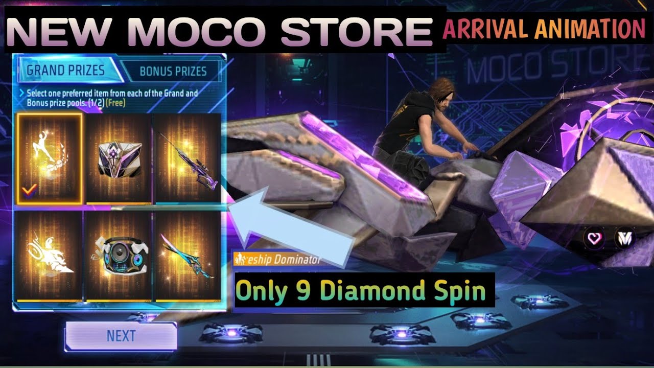 NEW MOCO STORE ARRIVAL ANIMATION || SPACESHIP DOMINATOR ARRIVAL ANIMATION ONLY 9 DIAMOND SPIN ...