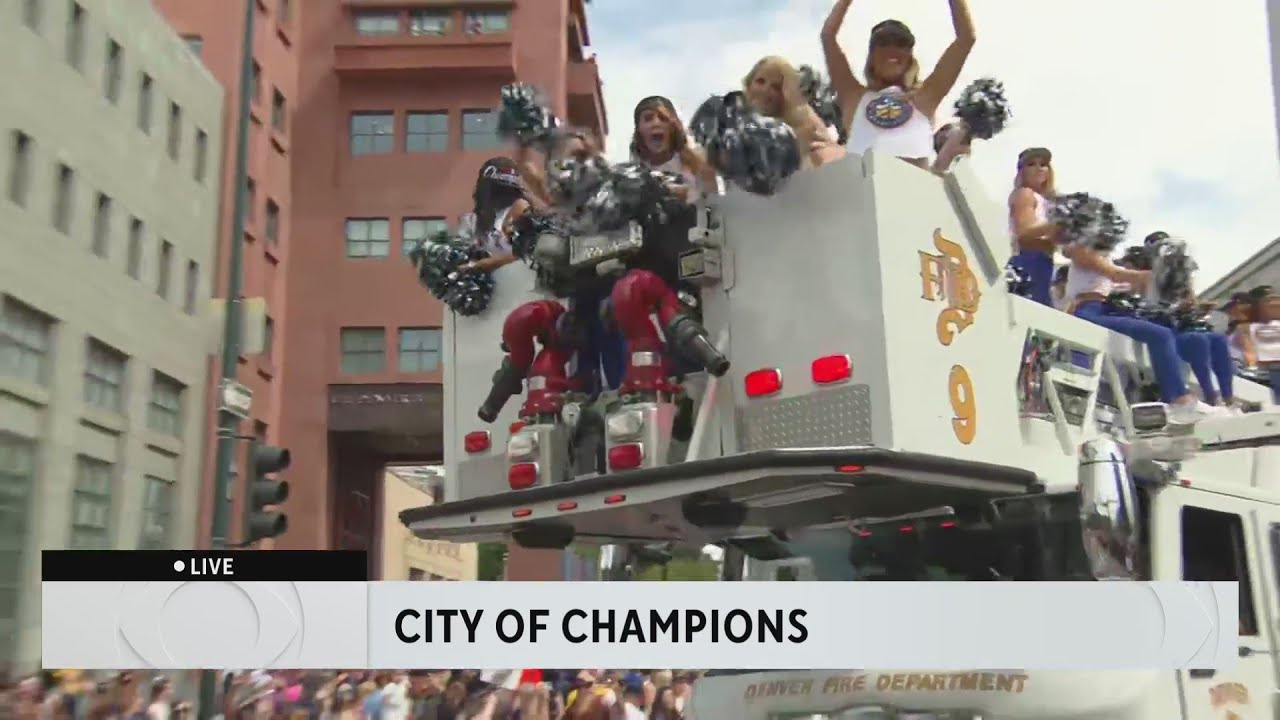 Nuggets NBA championship parade makes its way through downtown to Civic ...