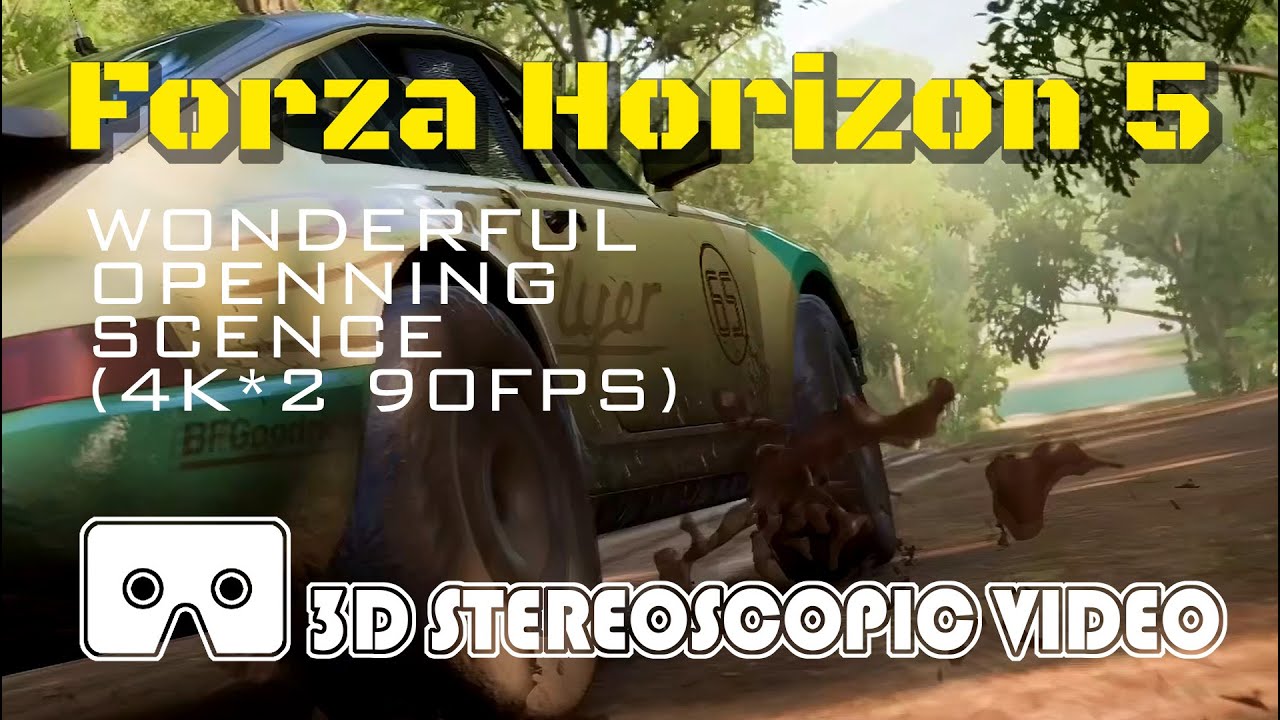 FORZA HORIZON 5 \3D STEREOSCOPIC VIDEO\VR\7680x2160\4K*2 90FPS - YouTube