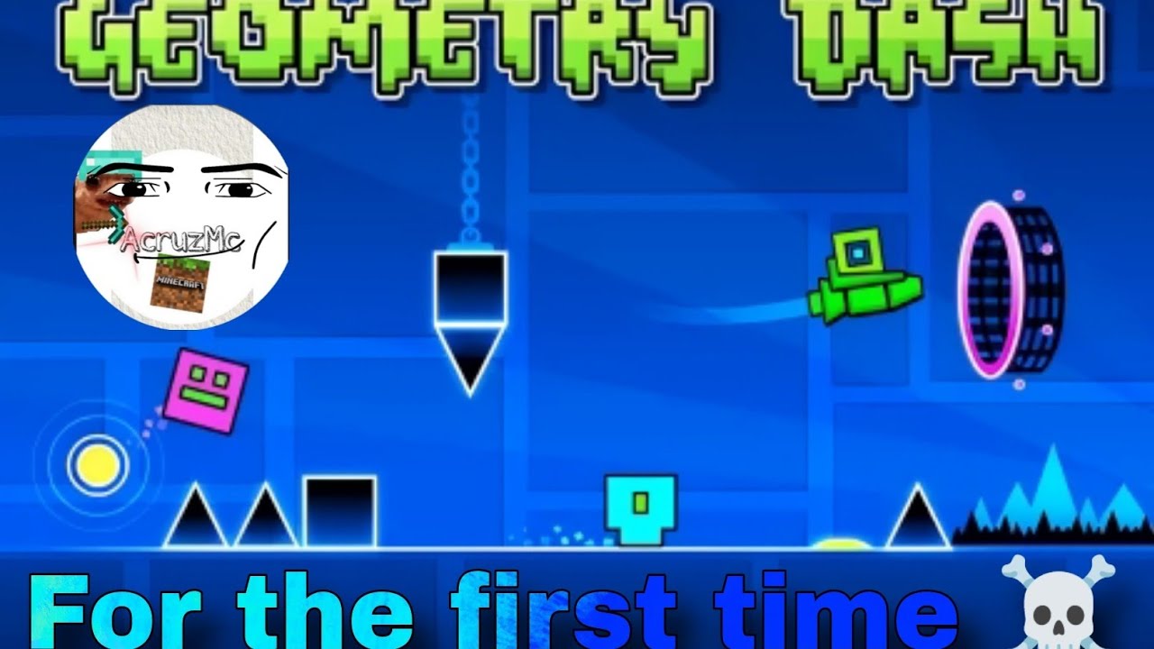 PLAYING GEOMETRY DASH ON MOBILE FOR THE FIRST TIME. - YouTube
