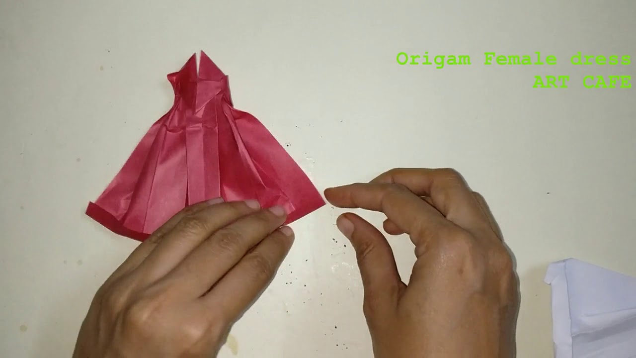How to make Origami Female Dress - YouTube