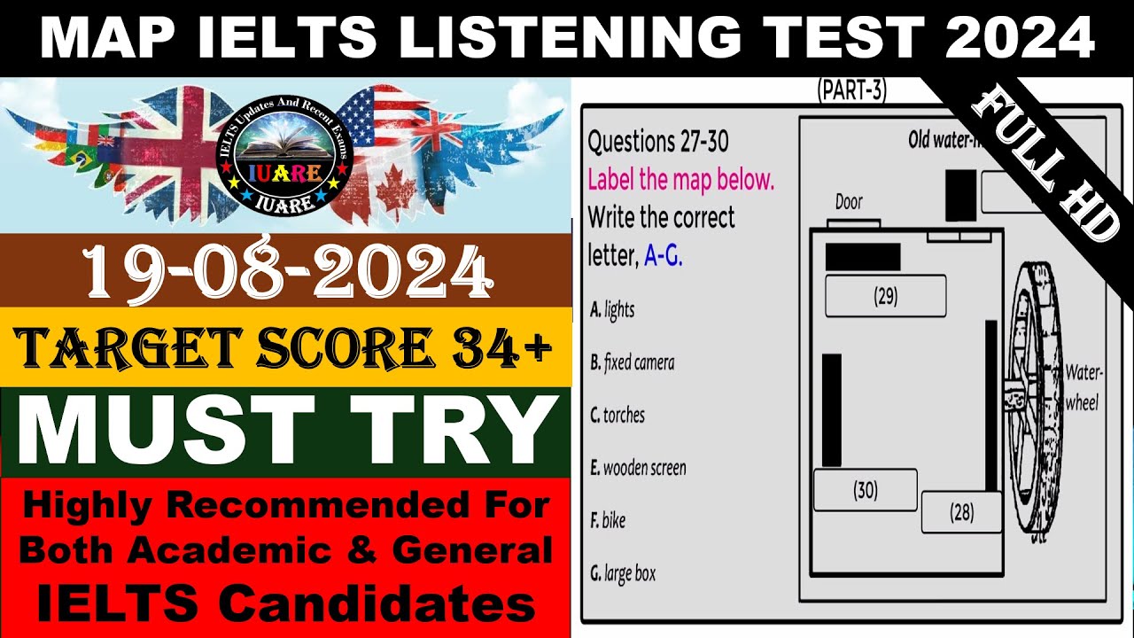 MAP Special IELTS Exam Listening Test With Answers 2024 | 19-08-2024 ...