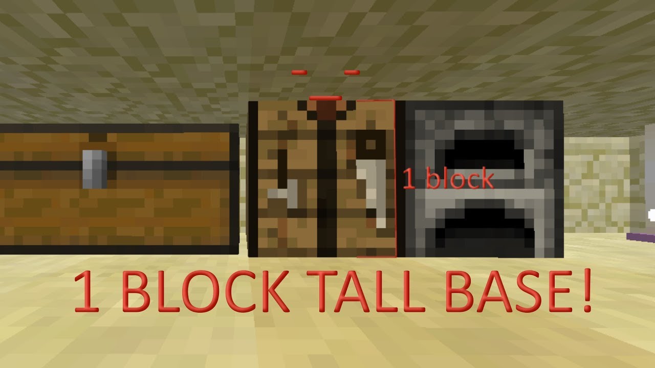1 block minecraft base. - YouTube