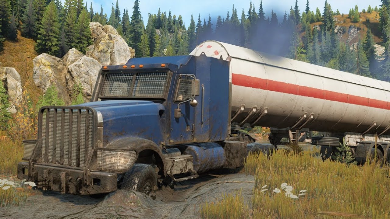 SnowRunner Mods - Navistar 5000 MV S - Driving Offroad Transporting ...