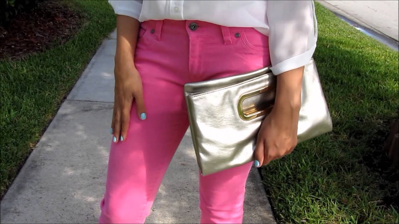 Trendy Topics: 3 Ways to Style Pink Colored Denim - YouTube