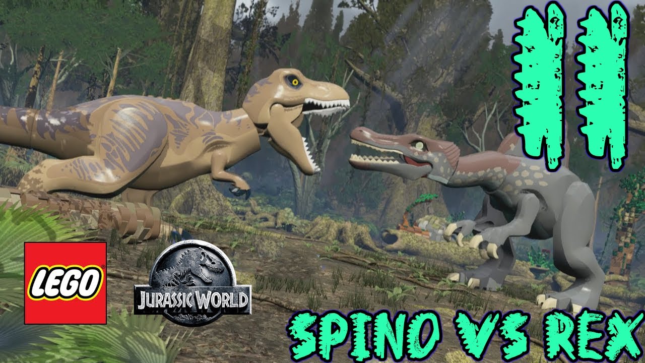 Lego Jurassic World - Pt.11 - JP3 - Spino vs T-Rex - YouTube