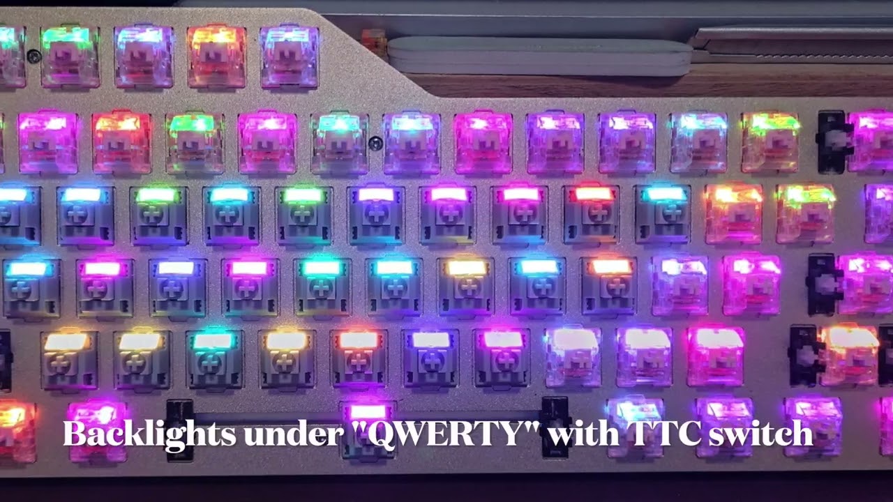 TTC flame red linear key switch - YouTube