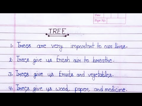 Tree per 10 lines English mein/ 10 lines Tree Essay in English - YouTube