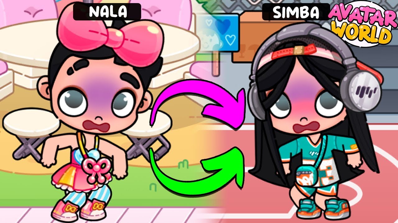 SIMBA y NALA INTERCAMBIAN CUERPOS POR 24 HORAS en AVATAR WORLD 🐸 SIMBA ...