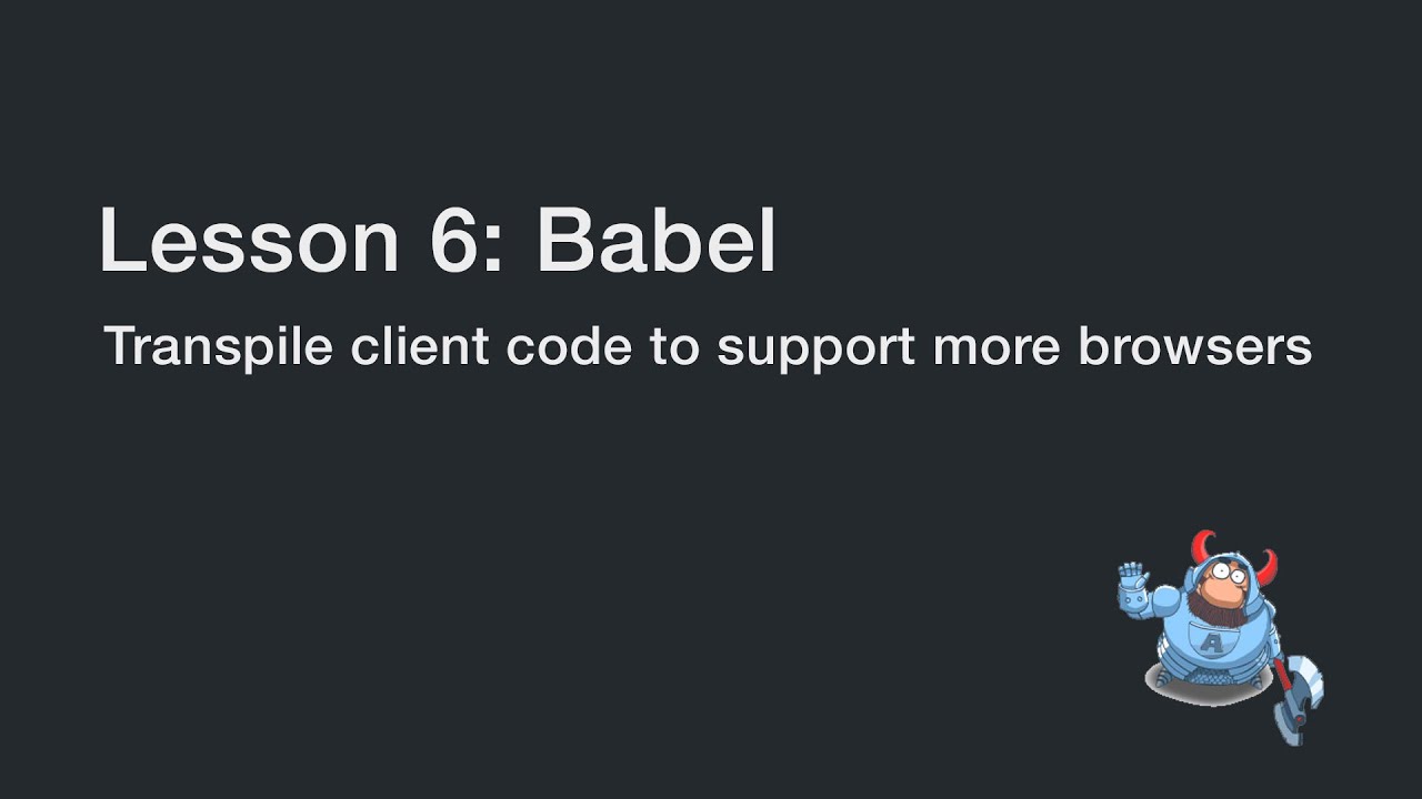 ES2015 in browser with Babel - YouTube