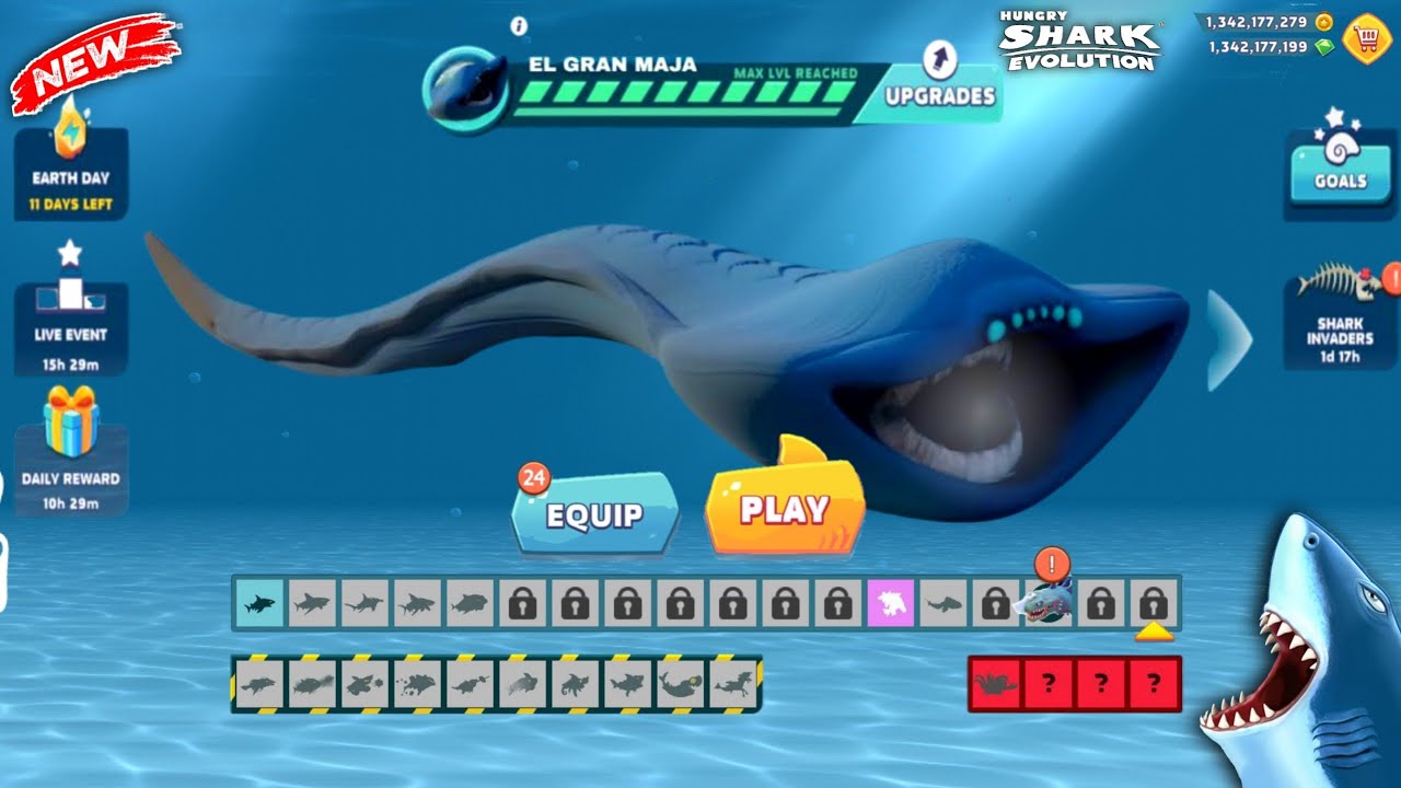 All Sharks Unlocked Gems - New El Gran Maja Shark Attack Coming Soon ...