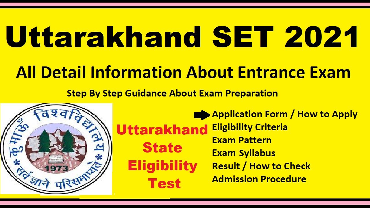 U SET 2021 - Uttarakhand SET, Notification, Dates, Application ...