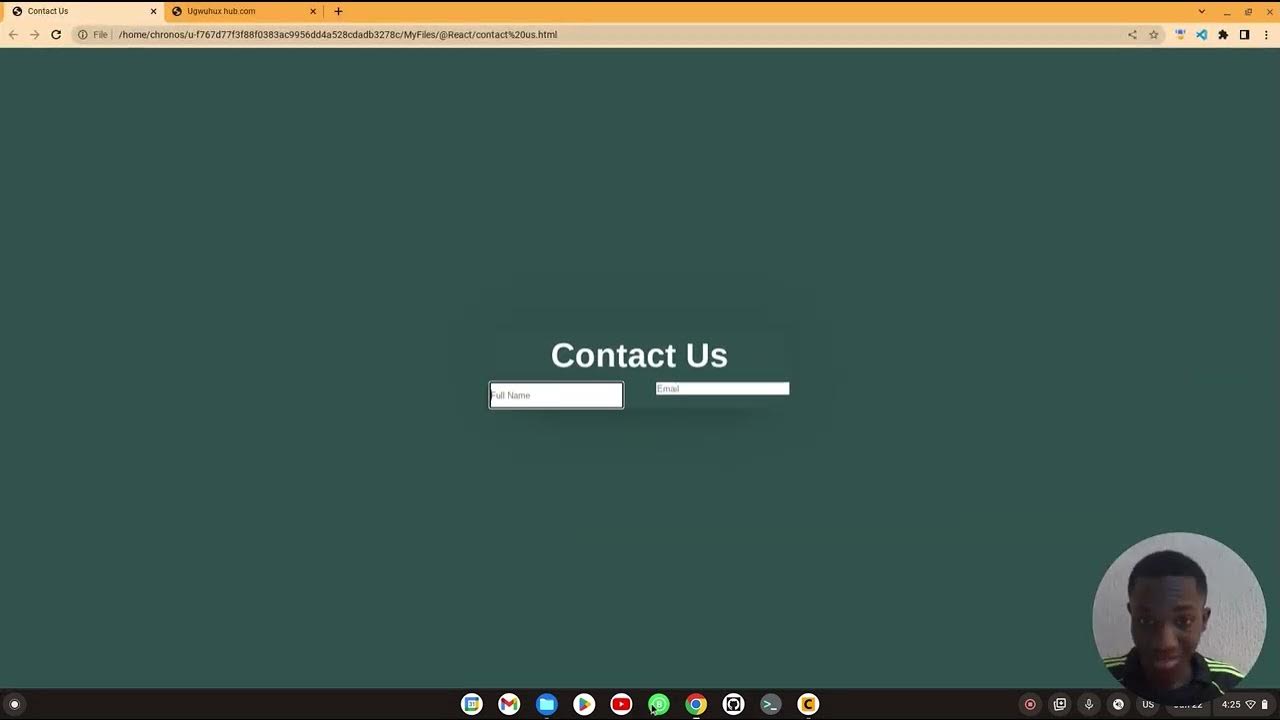 How to create a simple Contact us page with html and css only - YouTube