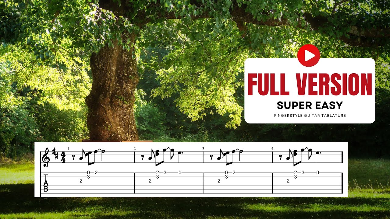 The Rose - Bette Midler - Super Easy Fingerstyle Guitar TAB - YouTube