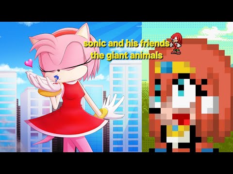 sonic and his friends the giant animals