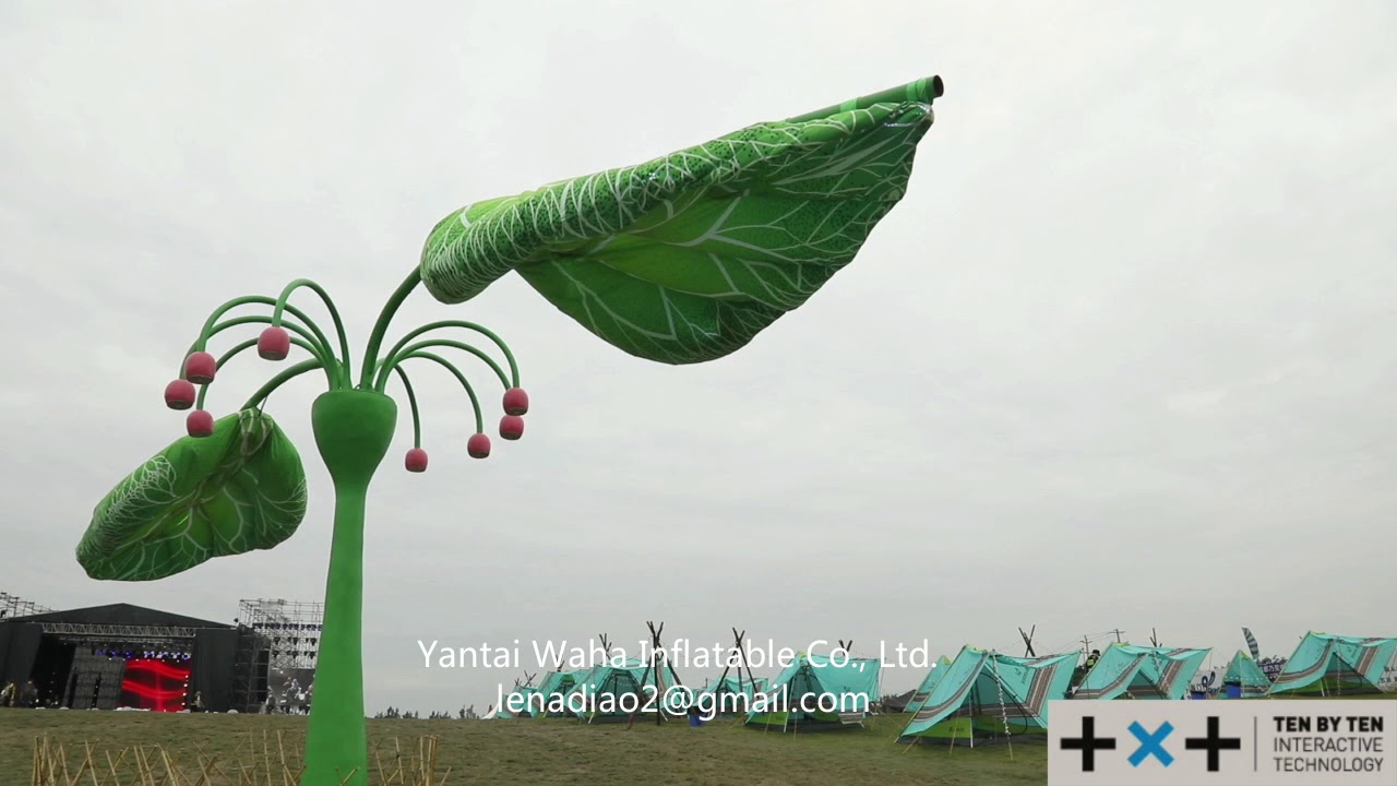 Customized Giant Inflatable Leaf Breathing For Outdoor Park Decoration ...