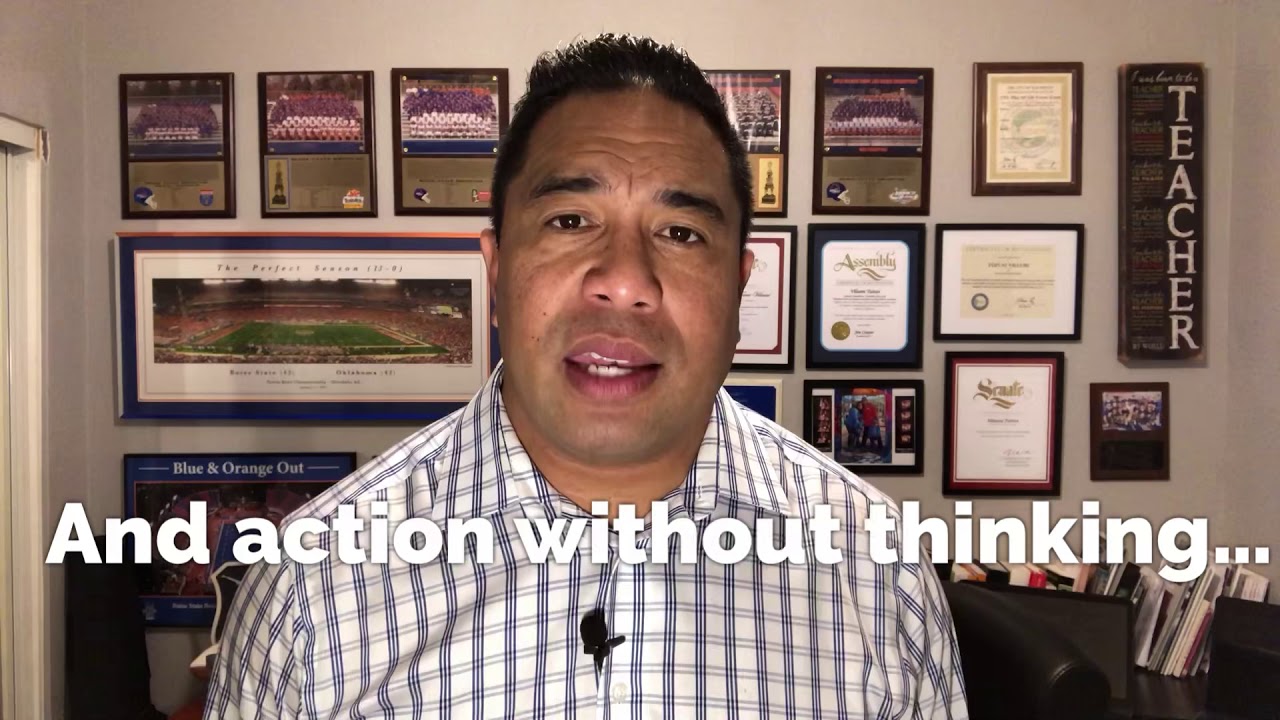 Think First Then Action by Coach V - YouTube