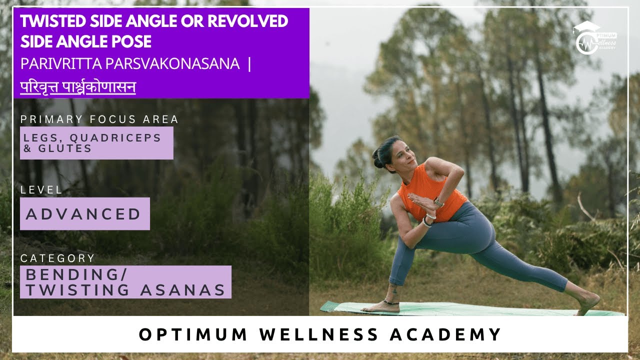 Twisted Side Angle Pose (Parivrtta Parsvakonasana) | Strength & Detox 🌪 ...