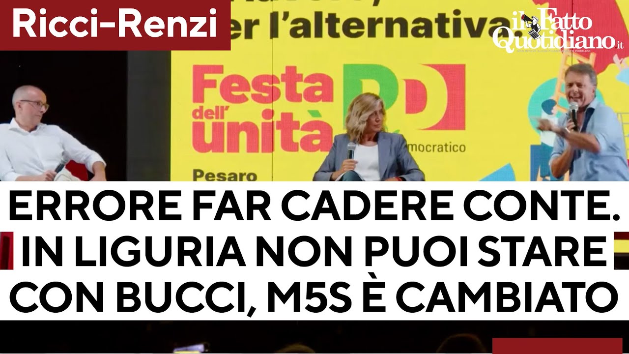 Ricci a Renzi: "Un errore far cadere Conte, il M5s era diverso". E ...