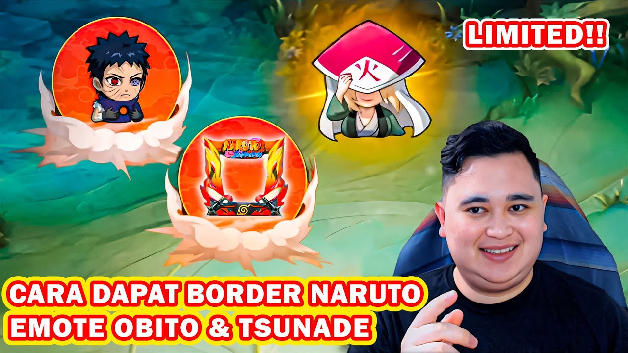 CARA DAPAT BORDER NARUTO DAN BATTLE EMOTE OBITO & TSUNADE LIMITED ...