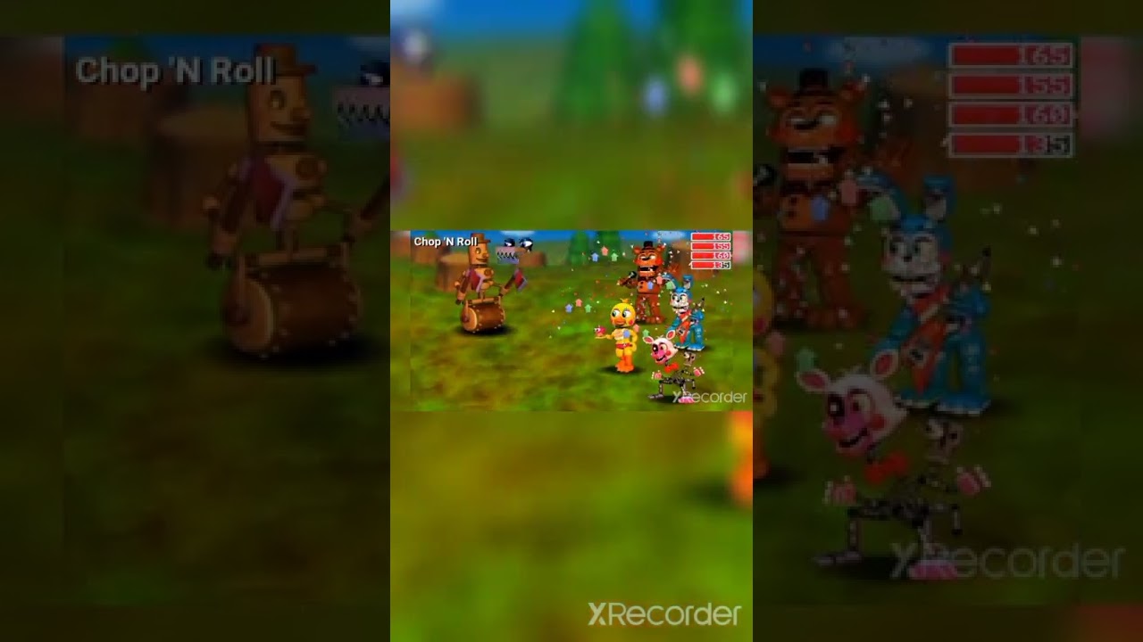 batalla completa de chop' N roll vs los toys/ fnaf world - YouTube