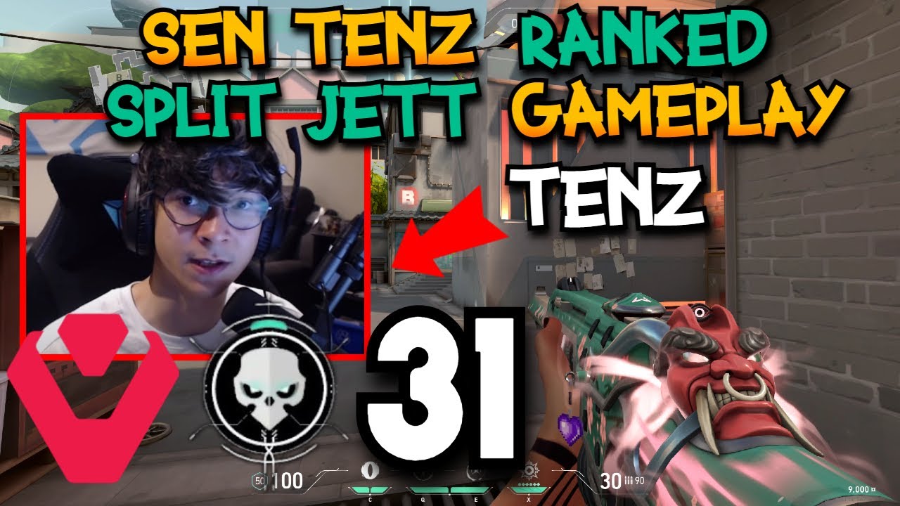 VALORANT TENZ DESTROYS IN RANKED! - SEN TENZ VALORNAT SPLIT JETT ...
