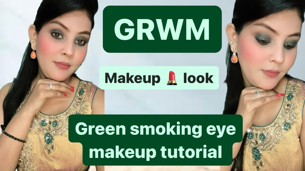 Green smoking eye makeup tutorial || green smoking eye makeup tutorial - YouTube