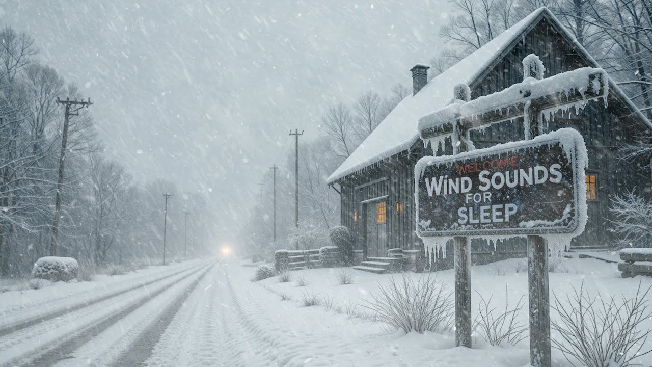 Winter Winds to Sleeping ┇ Winter Snowstorm ┇ Ambient Snowstorm Noises ...