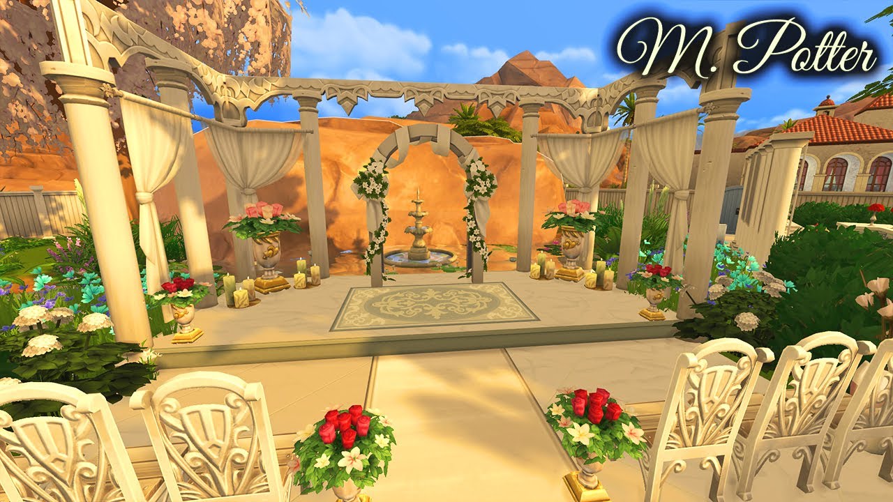 The Sims 4: 💍🕊️ Base Game Wedding Venue 💐🔔(No CC)//Speed Build - YouTube