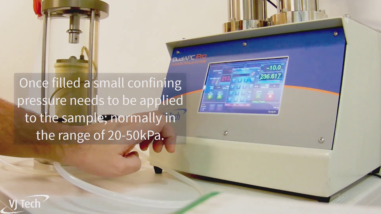 Triaxial Water Flush for a Sand Specimen - YouTube