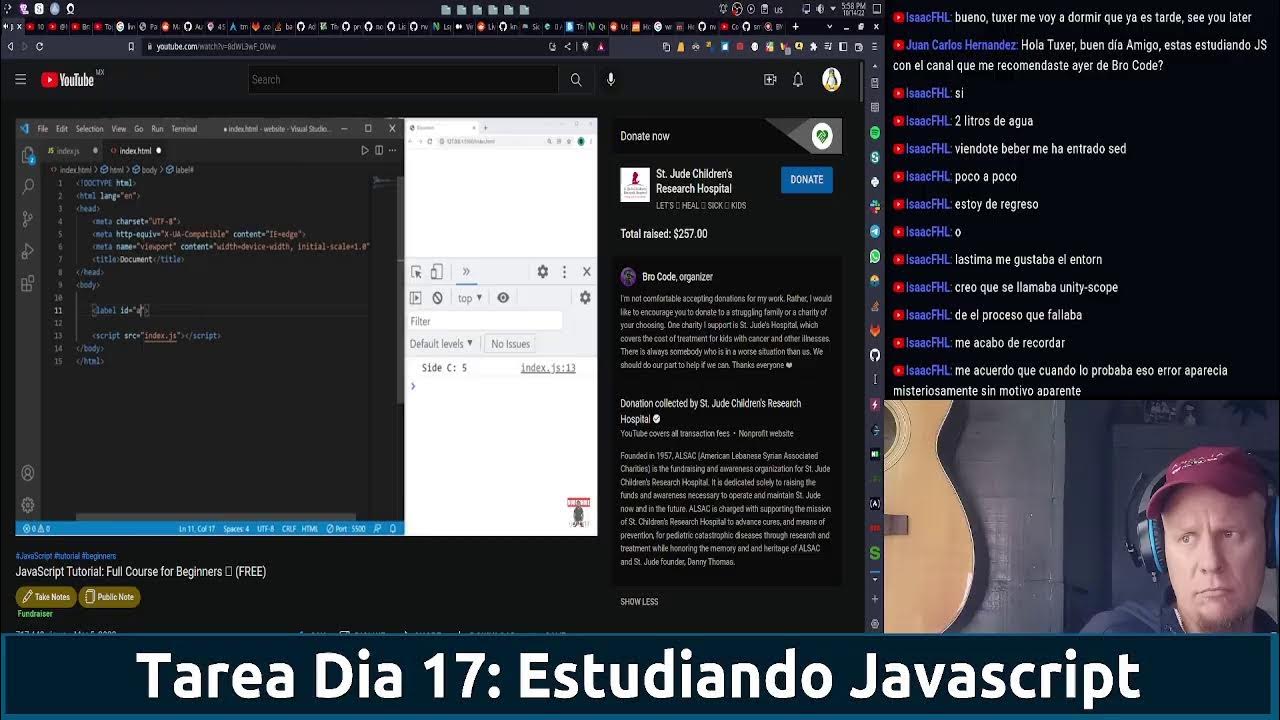 Tarea Dia 17: Estudiando Javascript - YouTube