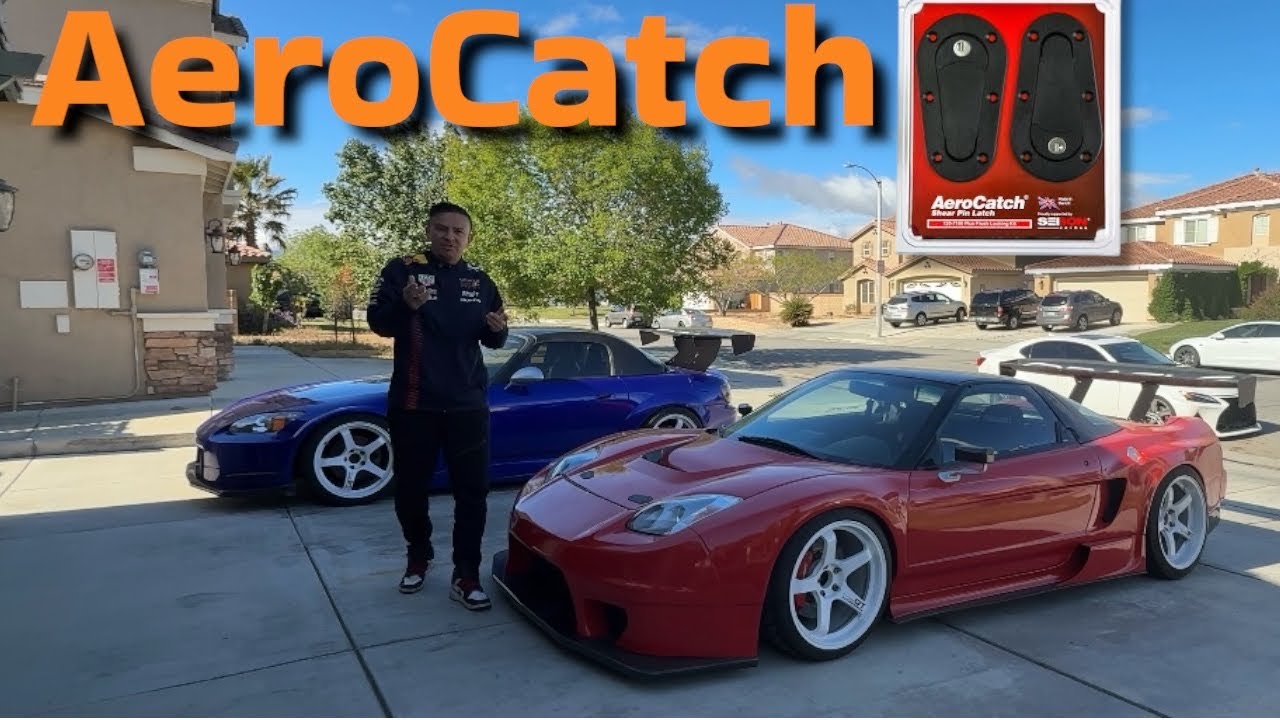 Hood hits windshield , AeroCatch hood pin install Acura NSX - YouTube