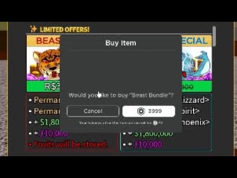 BUYING BEAST BUNDLE IN BLOX FRUITS!!#bloxfruits#explore#gaming#roblox - YouTube