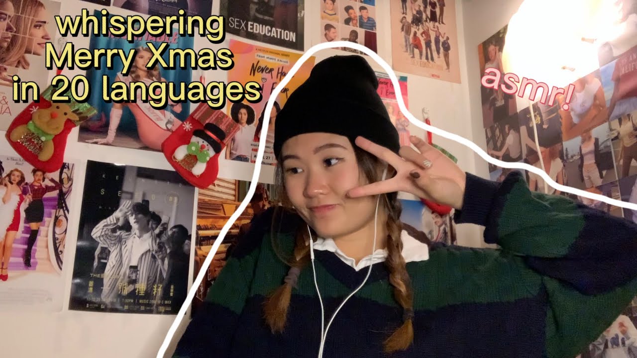 【Xmas ASMR】Whispering Merry Xmas in 20 languages🎄|Christmas ASMR🎅🏻 ...