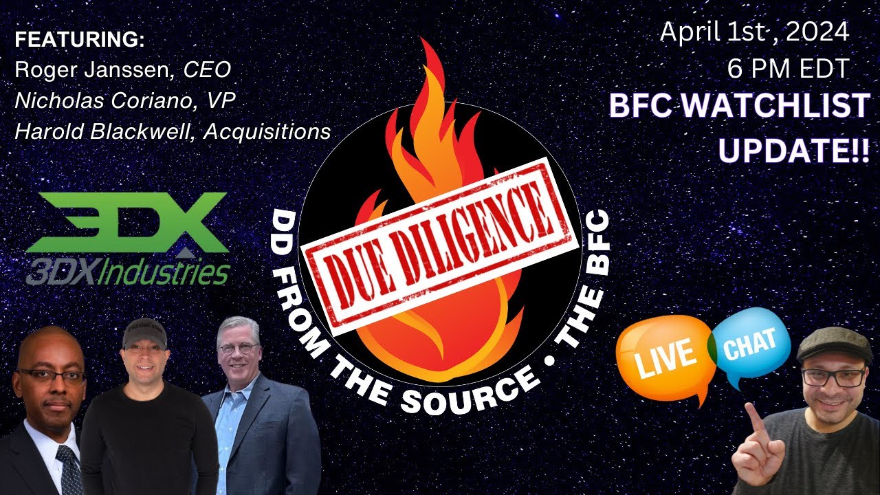 BFC LIVE | 3DX INDUSTRIES INVESTOR ROUND TABLE | $DDDX STOCK - YouTube
