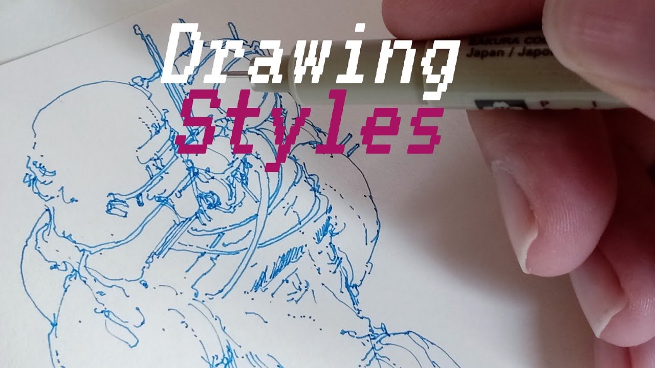 Drawing Different Styles in My Sketchbook - YouTube