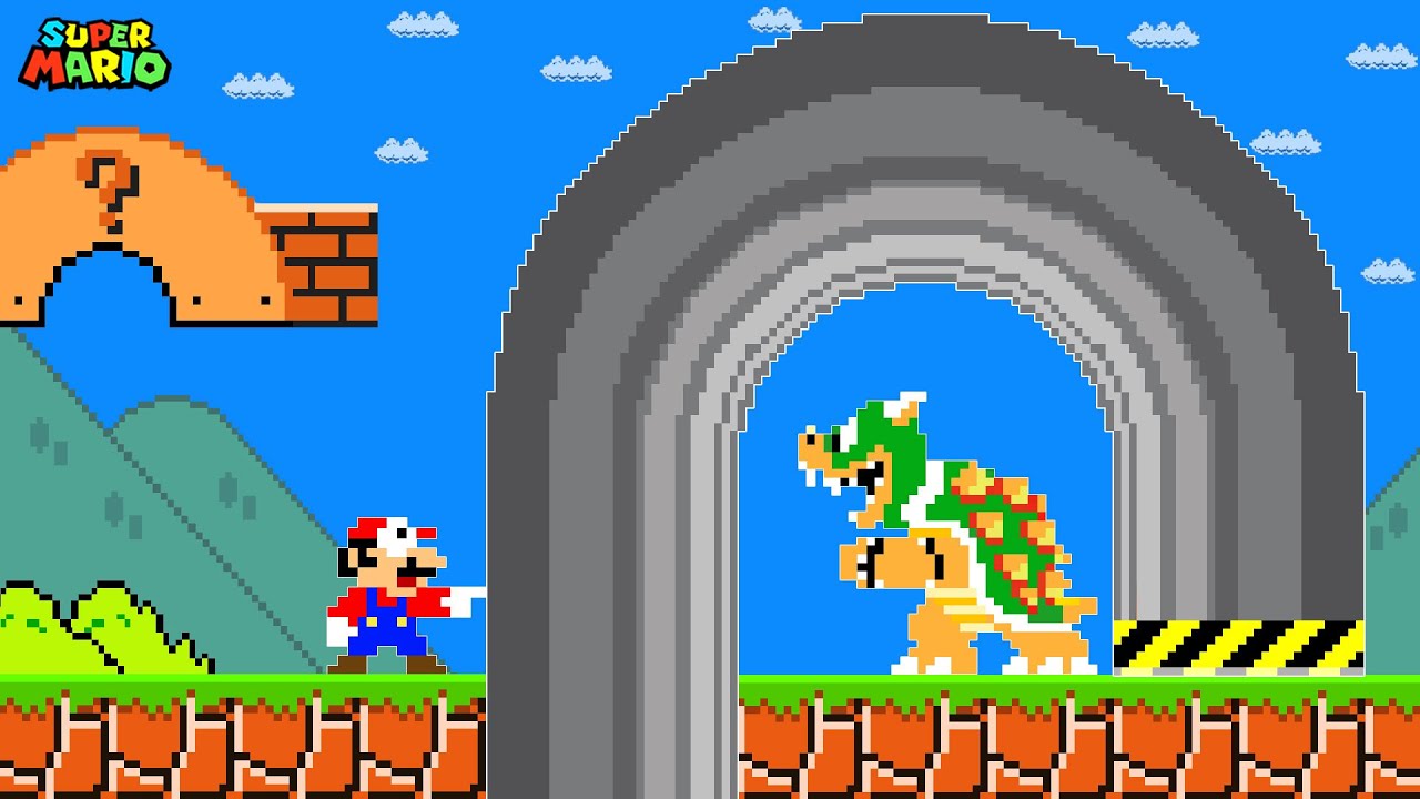 Super Mario Bros. But when everything Mario touches turns to BEND - YouTube