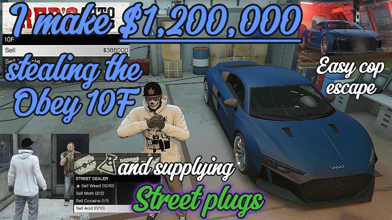 I make $1,200,000 by stealing the Obey 10F and supplying the street plugs | GTA 5 Online - YouTube